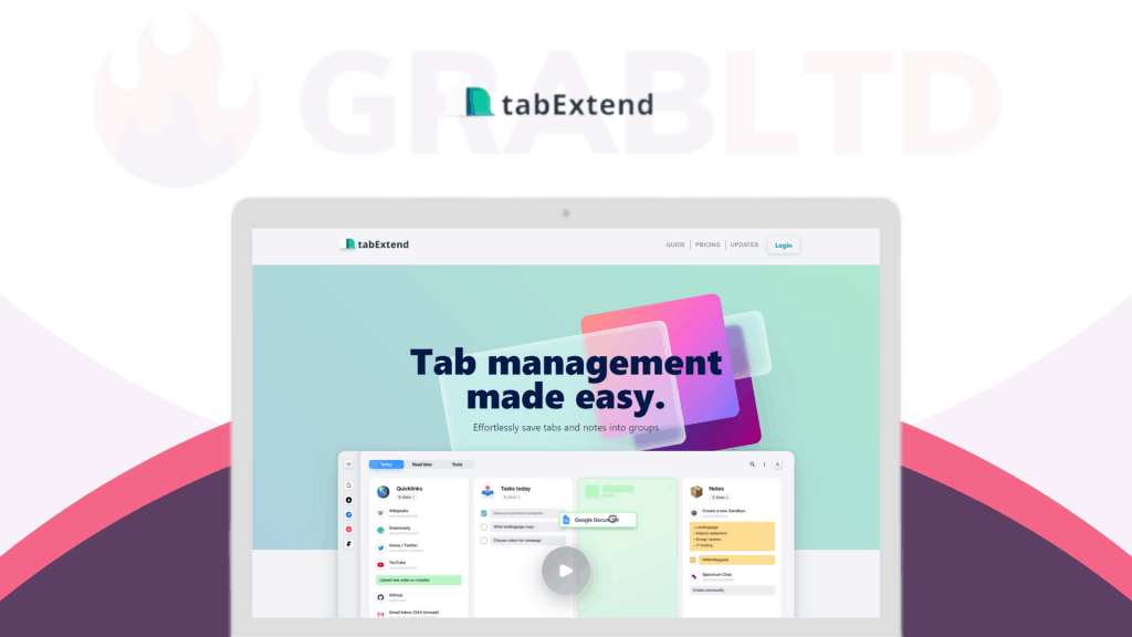 Tabextend Lifetime Deal | Effortlessly Save Tabs & Notes