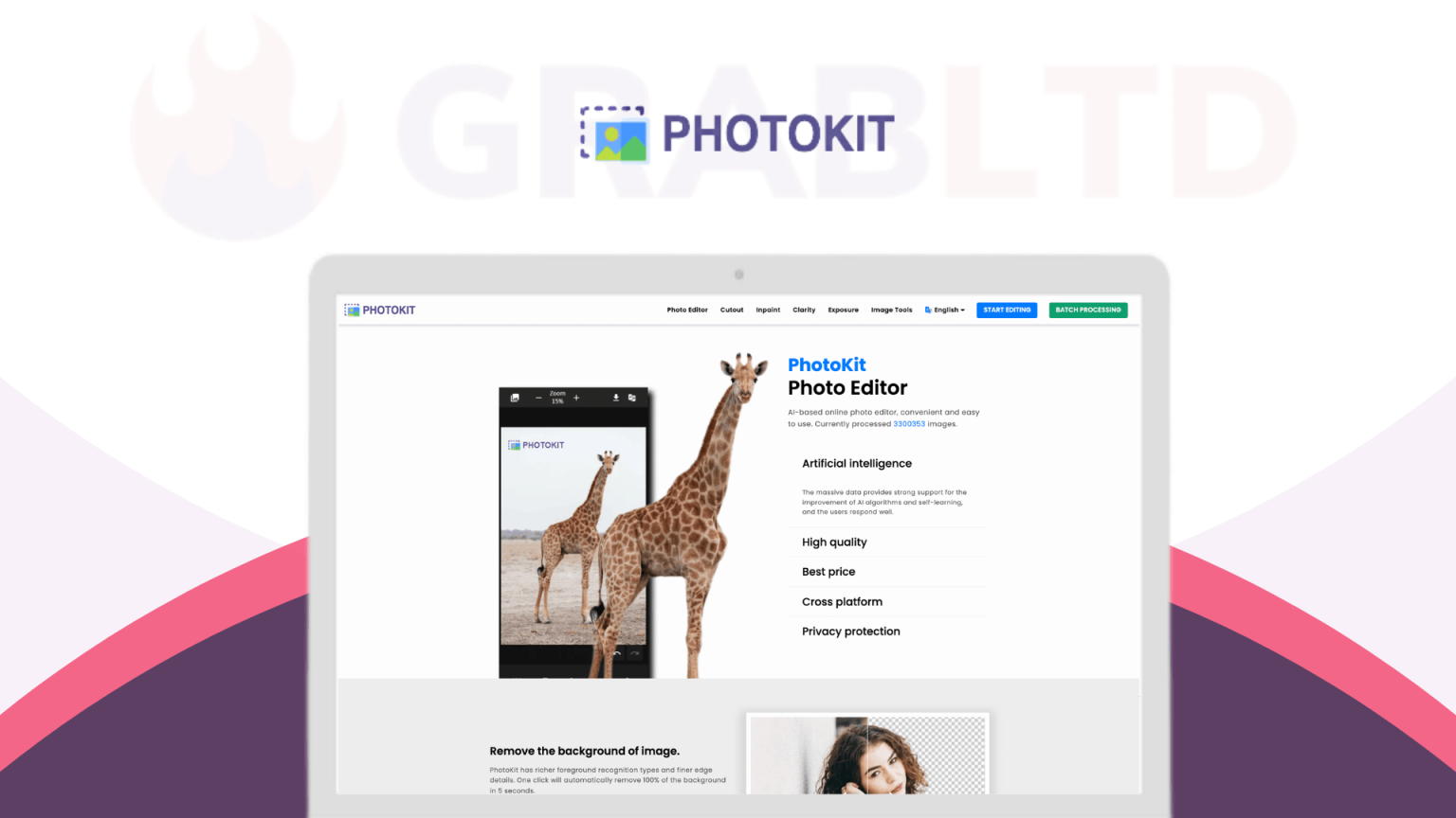 Photokit Lifetime Deal | Online Photo Editor With AI-Based Processing