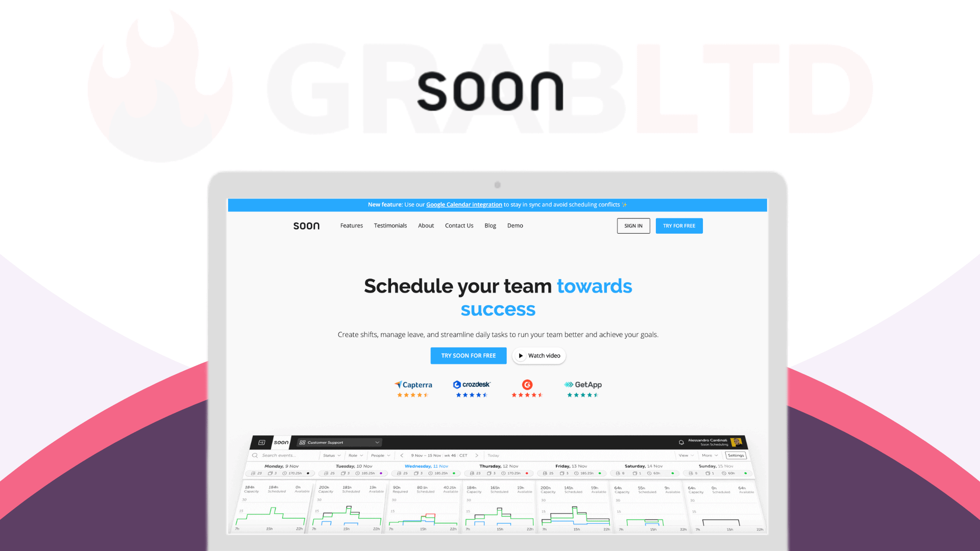 Soon Lifetime Deal | Collaborative Team Scheduling Tool